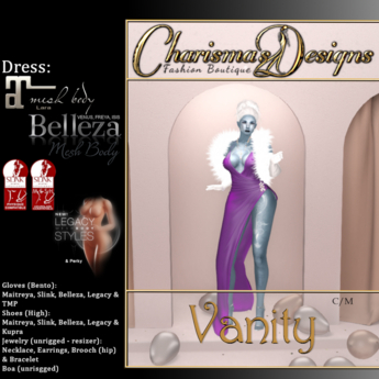 Second Life Marketplace - Charisma's Designs Vanity Violet (add)
